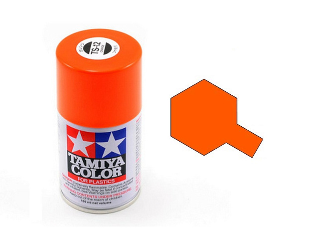 Краска-спрей Tamiya TS-12 Orange (Оранжевый) матовая, 100мл - TM-85012 ...